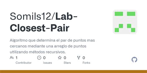Github Somils12lab Closest Pair Algoritmo Que Determina El Par De Puntos Mas Cercanos