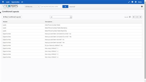 Conditional Layouts Vtiger Experts