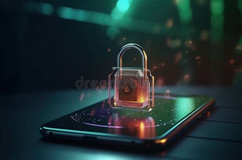 Cybersecurity Padlock Digital Lock On Technology Network Data Protection Cyber Securitym