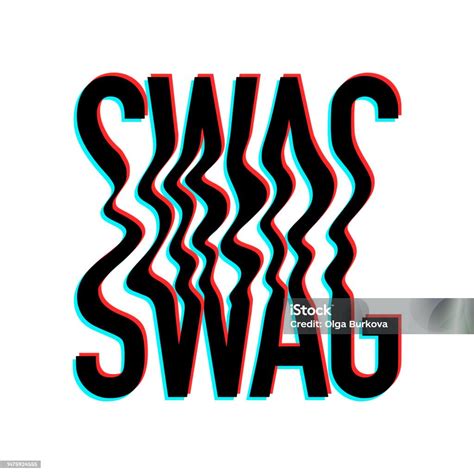 3d 효과가 있는 벡터 그림입니다 스웨그의 물결 모양의 텍스트 트렌디한 사이키델릭 Y2k 레이브 스타일의 그루비 레터링 1990 년대와 2000 년대의 향수 유니섹스 그래픽
