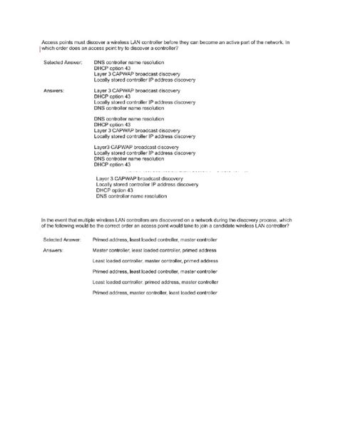Solved Ccna Wireless Questions Could Use Some Help Finding
