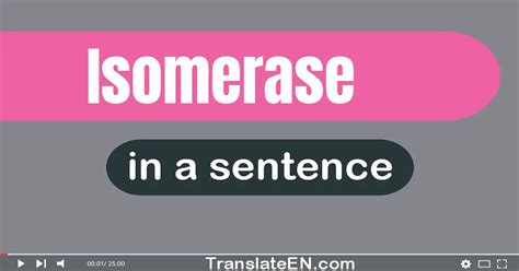 Isomerase In A Sentence