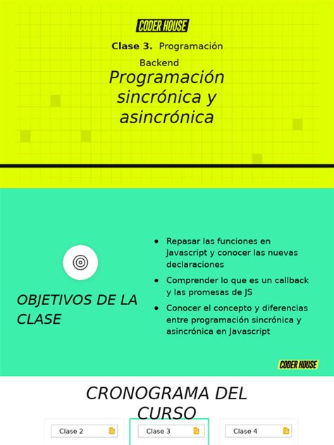 Clase 3 Programación Sincrónica Y Asincrónica Pdf Programa De