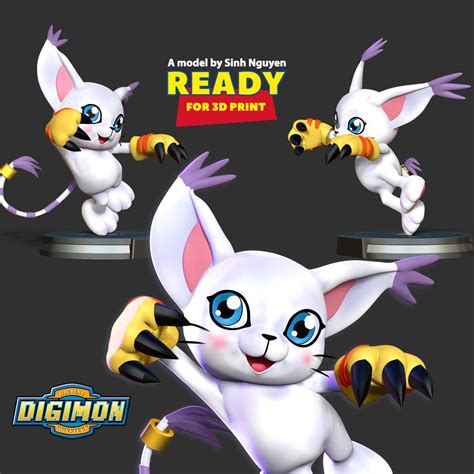 Tailmon Digimon Adventure 3d Model By Sinh Nguyen