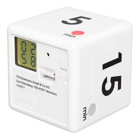 Tfa Cube Digitaalinen Ajastin Valkoinen Crema