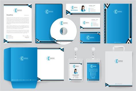 Abstract Stationery Template Design Set Graphic By Ju Design · Creative Fabrica