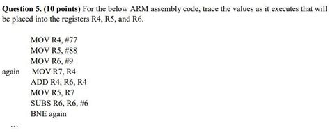 Solved Question 5 10 Points For The Below Arm Assembly