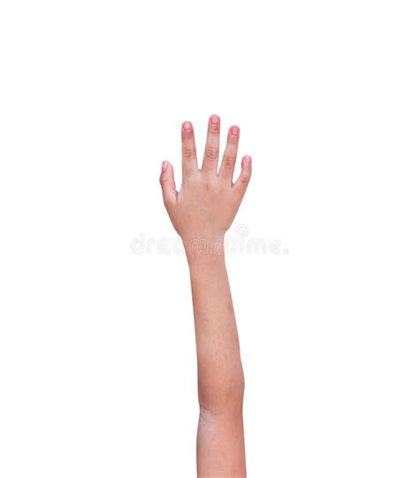 Wrist Asian Man With Allergy Red Rash On White Background Stock Image