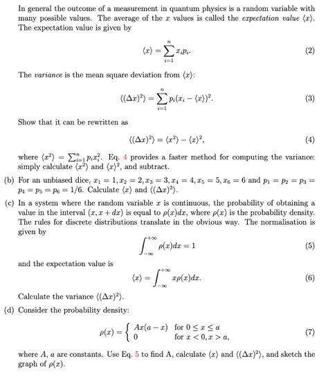 Solved According To Borns Statistical Interpretation