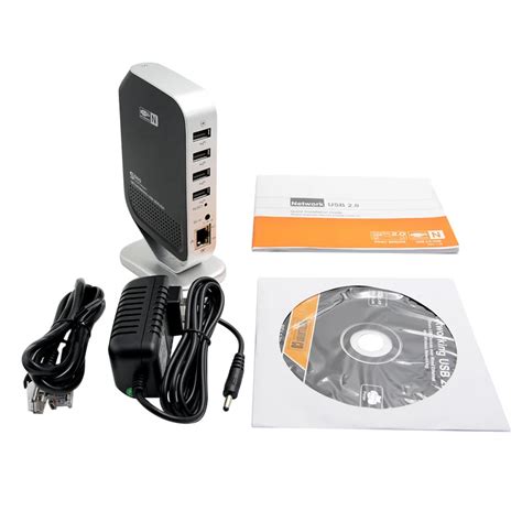Desxz M4 4 Port Networking Usb 20 Print Server Printer Share 4 Usb Hub Devices 100mbps Network