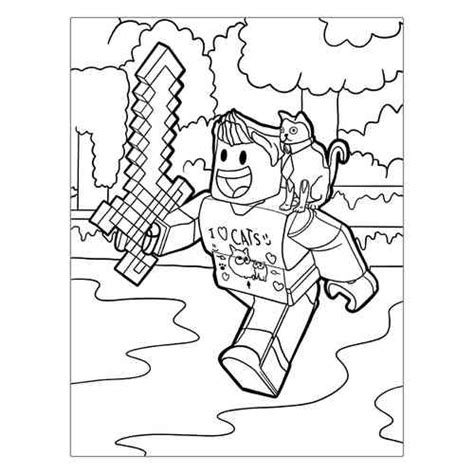 Раскраска Роблокс девочка улыбается распечатать раскраски для детей