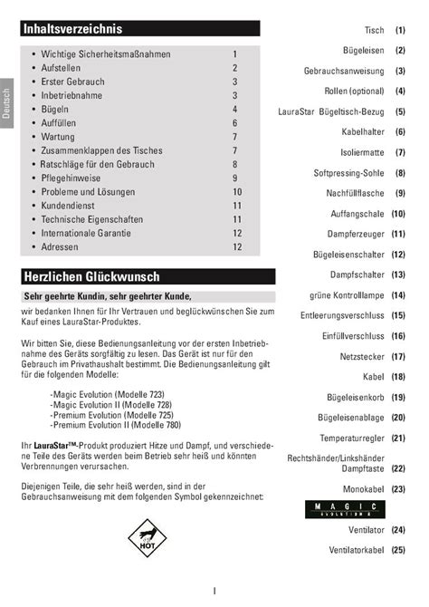 Laurastar Magic Evolution Ii Bedienungsanleitung