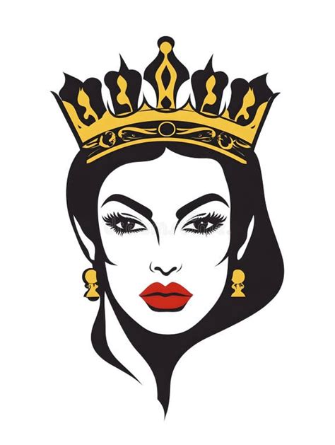 Royalty Queen Woman And A Crown Beauty Stock Illustration