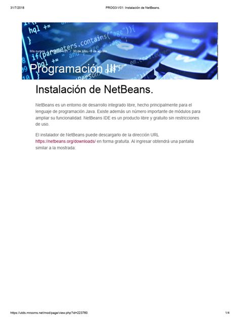 Prog3 V01 Instalación De Netbeans Pdf Frijoles Netos