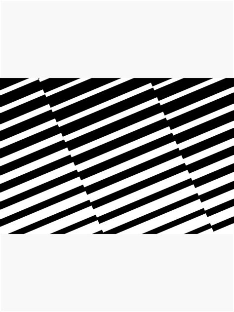 Black And White Diagonal Offset Stripe Pattern Sticker For Sale By All Black White Redbubble