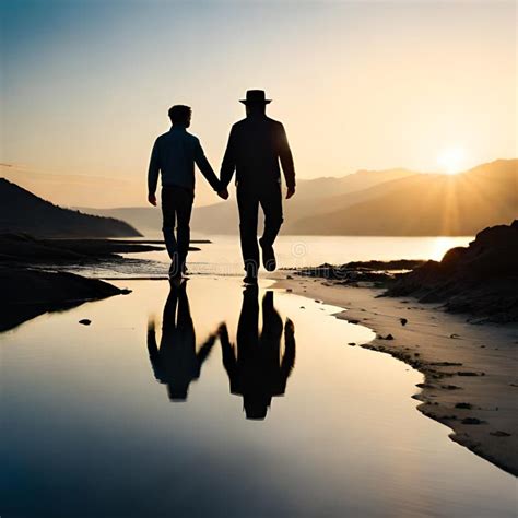 Padre E Hijo Pasan Juntos Tiempo En La Naturaleza Y En El Concepto De