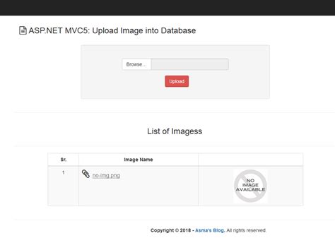 Aspnet Mvc 5 Upload Imagefile Into Database