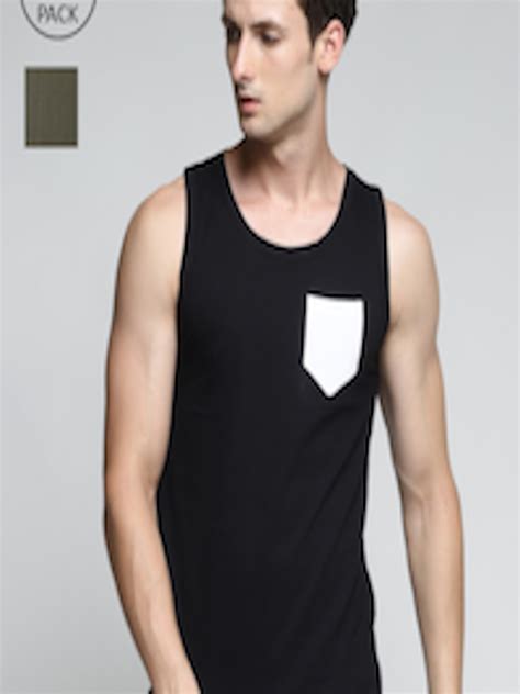 Buy Trends Tower Men Pack Of 2 Solid Cotton Innerwear Tank Vests Innerwear Vests For Men