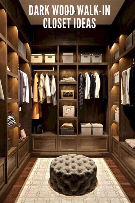 Dark Wood Walk In Closet Ideas And Designs Portland Closet Company