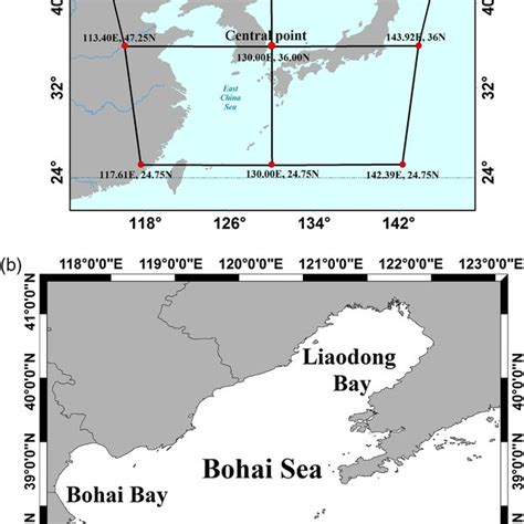 Target Area Of The Geostationary Ocean Color Imager Goci Data A And Download Scientific