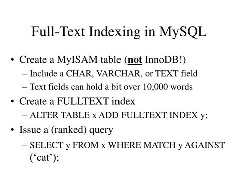 Ppt Full Text Indexing Powerpoint Presentation Free Download Id9159620