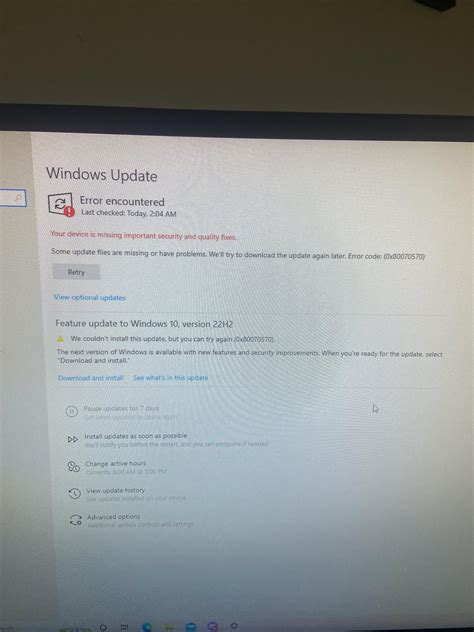 Windows 10 Update Error Code 0x80070570 What Can I Do To Update Have Tried Everything I Can