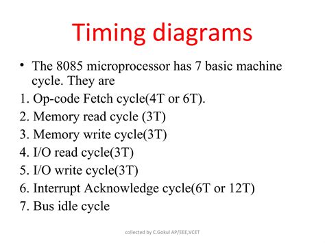 Timing Diagram 8085 Microprocessor Ppt