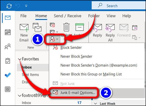 Find Blocked Emails In Outlook View Junk Email List