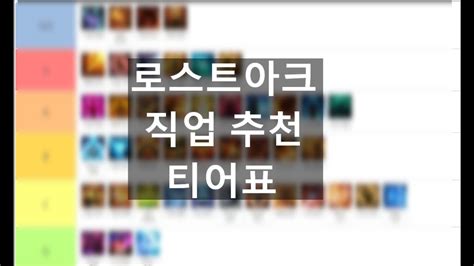 로스트아크 직업 추천 티어표 Youtube