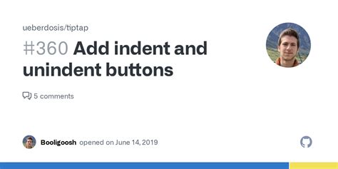 Add Indent And Unindent Buttons · Issue 360 · Ueberdosistiptap · Github