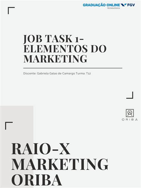resposta job task 1 elementos de marketing pdf marketing business