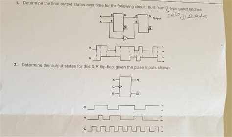 Solved Determine The Final Output States Over Time For Chegg