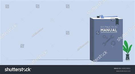 User Manual Concept Guide Instruction Textbooks Stock Vector Royalty