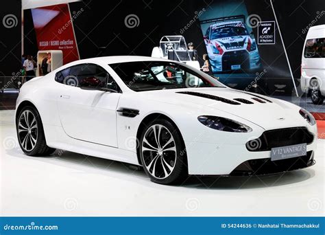 White Aston Martin Series V12 Vantage S Editorial Photo Image Of