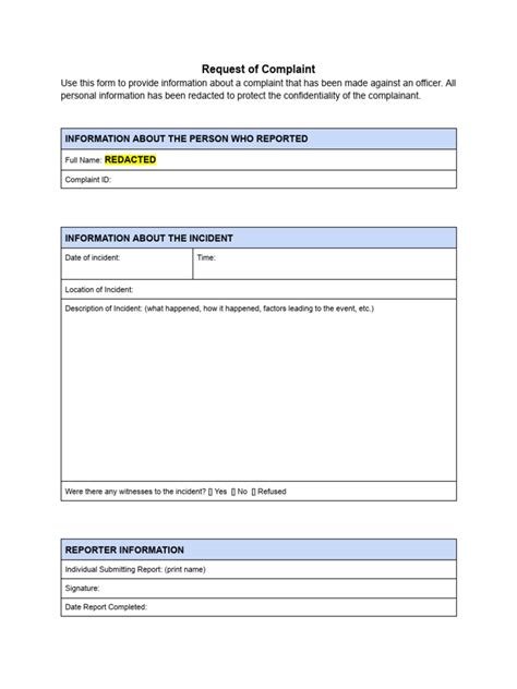Elx Request Of Complaint Document Pdf
