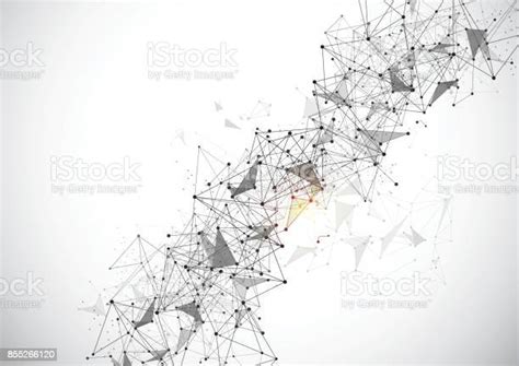 추상적인 기하학적 다각형 공간 배경 연결 점 들과 라인 벡터 일러스트 레이 션 0명에 대한 스톡 벡터 아트 및 기타 이미지 0명 3차원 형태 개념 Istock