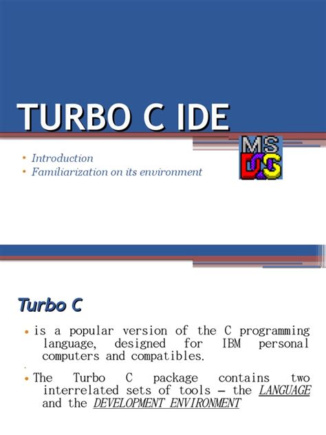 Turbo C Ide Pdf System Software Computer Programming Tools