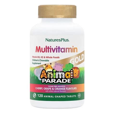 Nature's Plus Animal Parade Gold Chewable Multi Assorted Flavours
