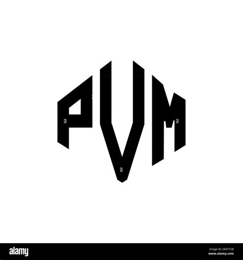 Pvm Letter Logo Design With Polygon Shape Pvm Polygon And Cube Shape Logo Design Pvm Hexagon