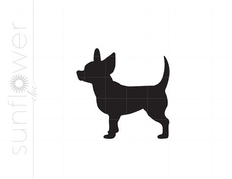 Chihuahua Svg Clipart Chihuahua Silhouette Cut File Vector