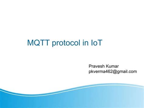 Mqtt Protocol In Iot Ppt