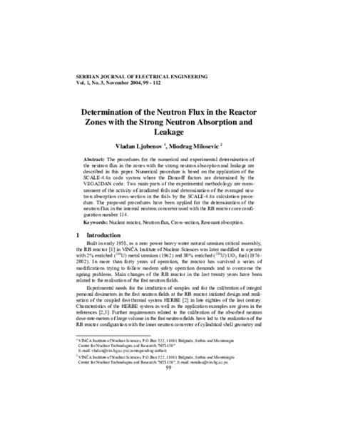 Pdf Determination Of The Neutron Flux In The Reactor Zones With The Strong Neutron Absorption