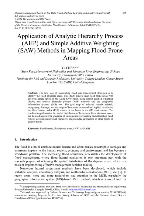 pdf application of analytic hierarchy process ahp and simple