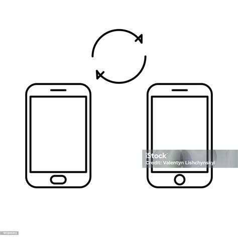 데이터 장치 스마트폰 간의 파일 전송 이미지 파일 전송 복사 파일 데이터 시트 교환 개념 0명에 대한 스톡 벡터 아트 및 기타 이미지 0명 교환 데이터 Istock