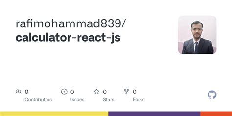 Github Rafimohammad839calculator React Js