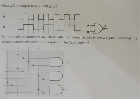 solved what will be output from a nor gate a b in the