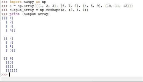 Numpy Reshape Array