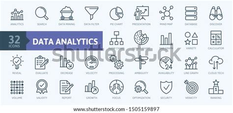Data Analysis Statistics Analytics Minimal Thin Stock Vector Royalty Free 1505159897