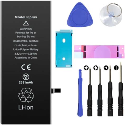Batt Iphone Plus Battery Replacement Kit Including Water Proof Sticker Screwdriver Suction