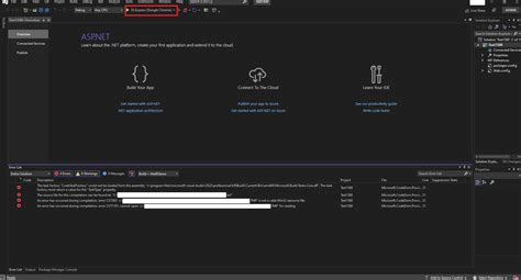 Net Unable To Build Aspnet Apps Stack Overflow